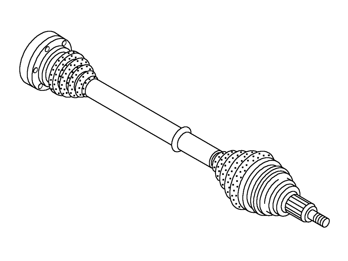 Drive shaft, left 6C0407271AE