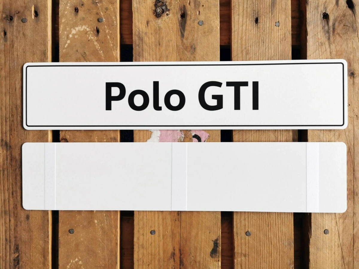 License plate 'POLO GTI' 6C0071801